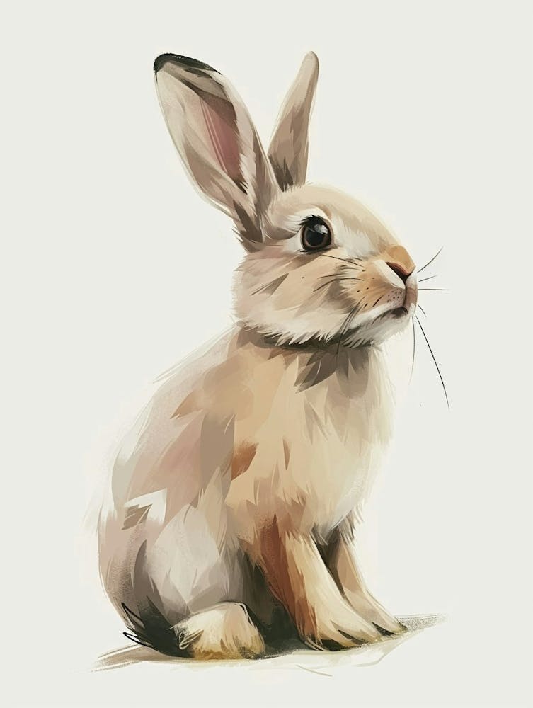 Beveren Rabbit Kids Illustration 3 Art Print by Ritual Art Prints – Fy!