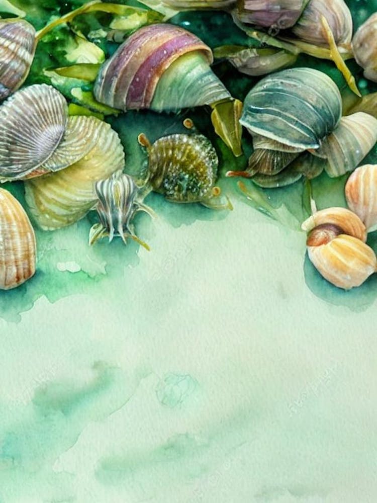 Sea Snails II Storybook Watercolour Art Print by Sea Life Prints – Fy!