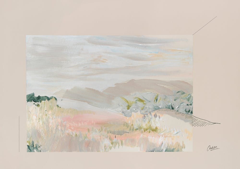 Soft Breeze Abstract Landscape Art Print by Ceder Art – Fy!