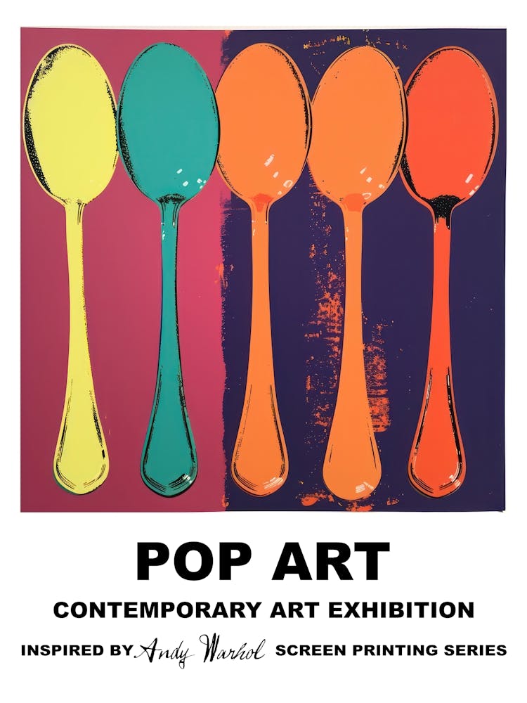Poster Spoons Pop Art 1 Art Print by ArtEra Creations – Fy!