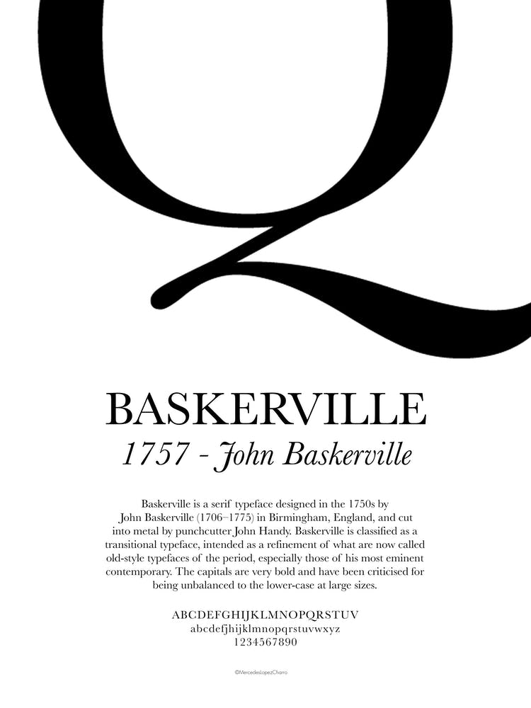 Baskerville Art Print by Mercedes Lopez Charro – Fy!