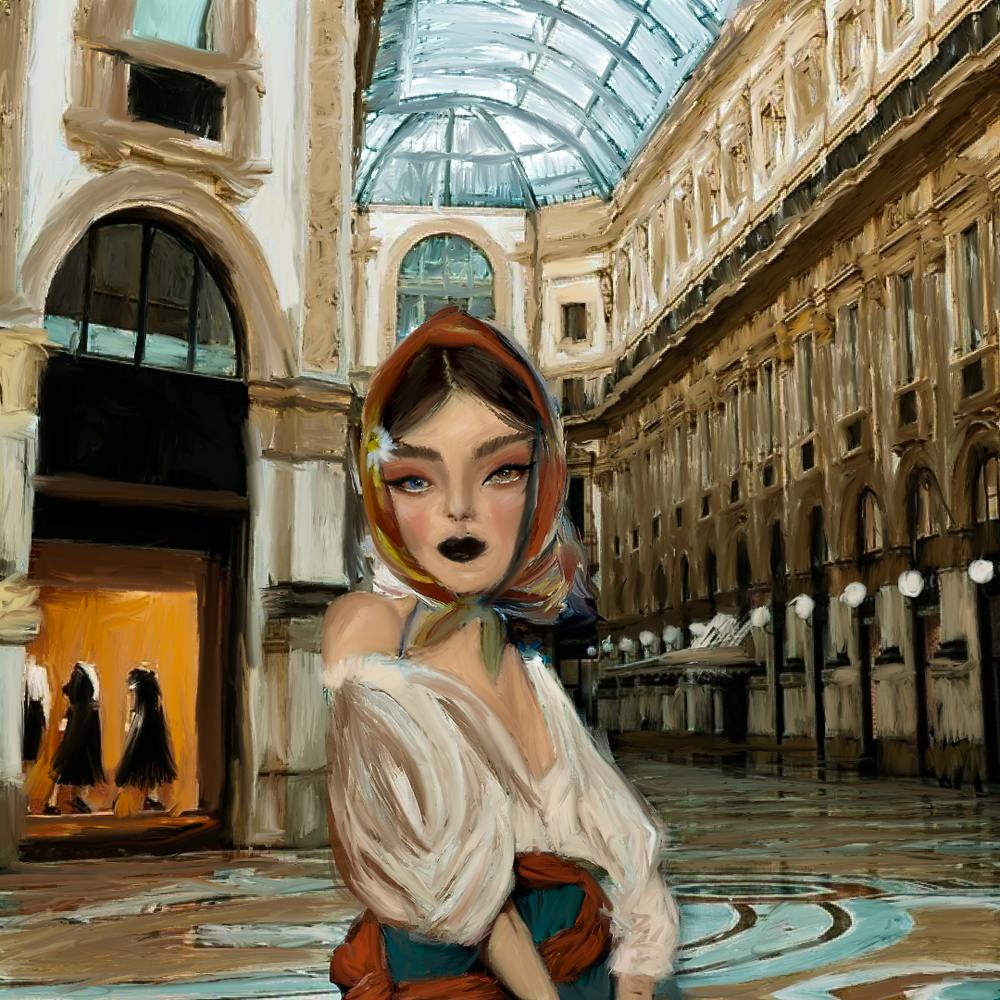 Milan Girl Art Print by Lapka – Fy!