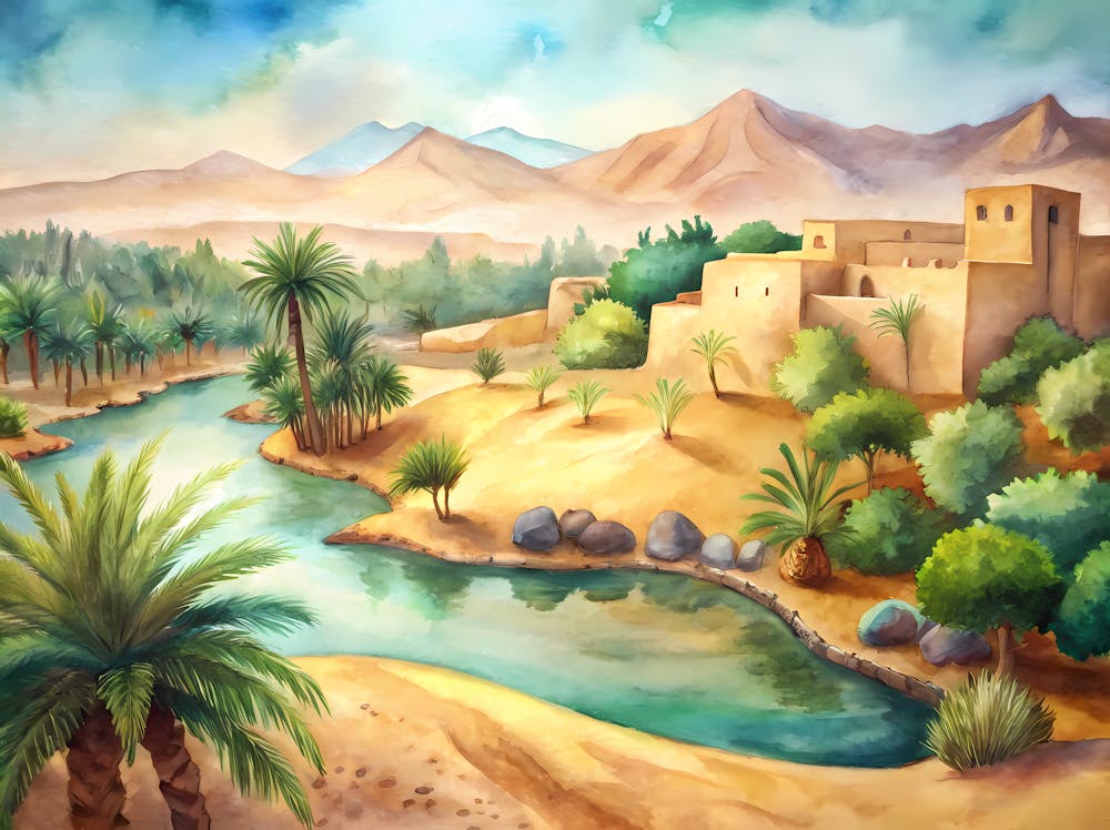 Van Gogh Al Hasa Oasis Saudi Arabia Art Print by Posterly Studio home ...