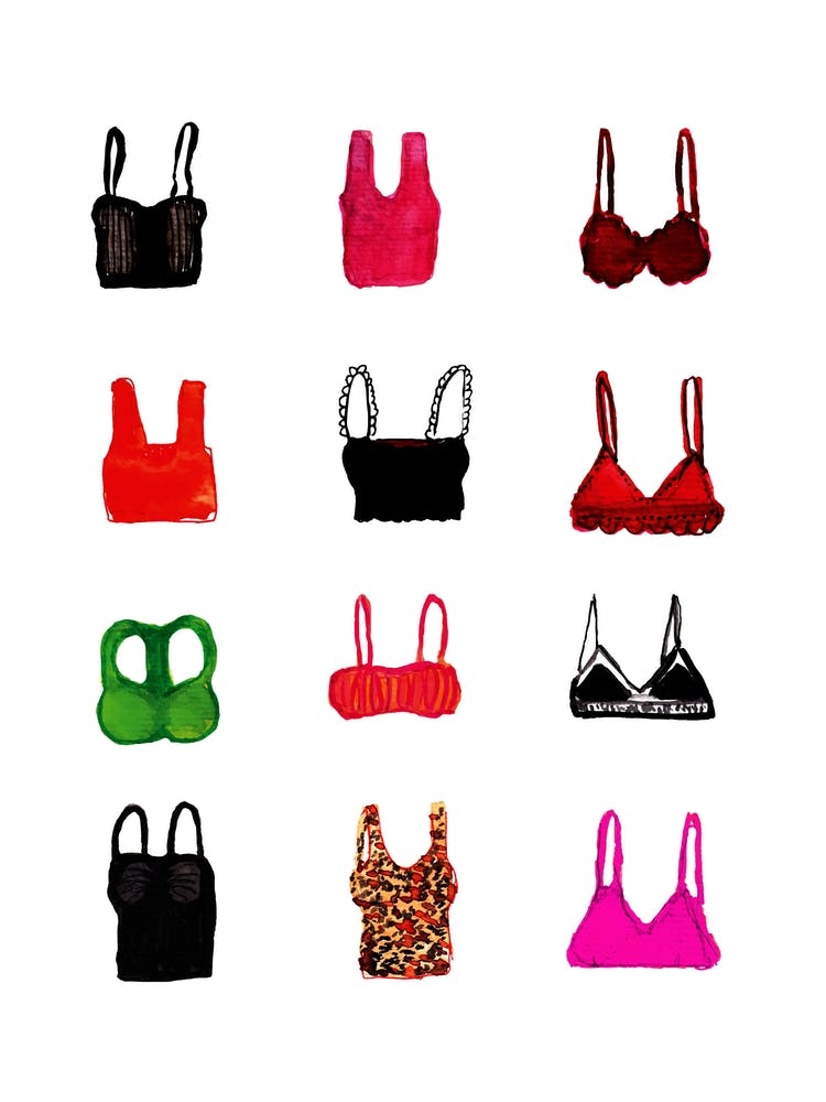Collection Of Bras Art Print by Melissa Conde – Fy!