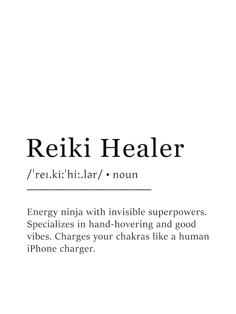 Reiki Healer Definition Poster - Dictionary Art Print by Panda Zen ...