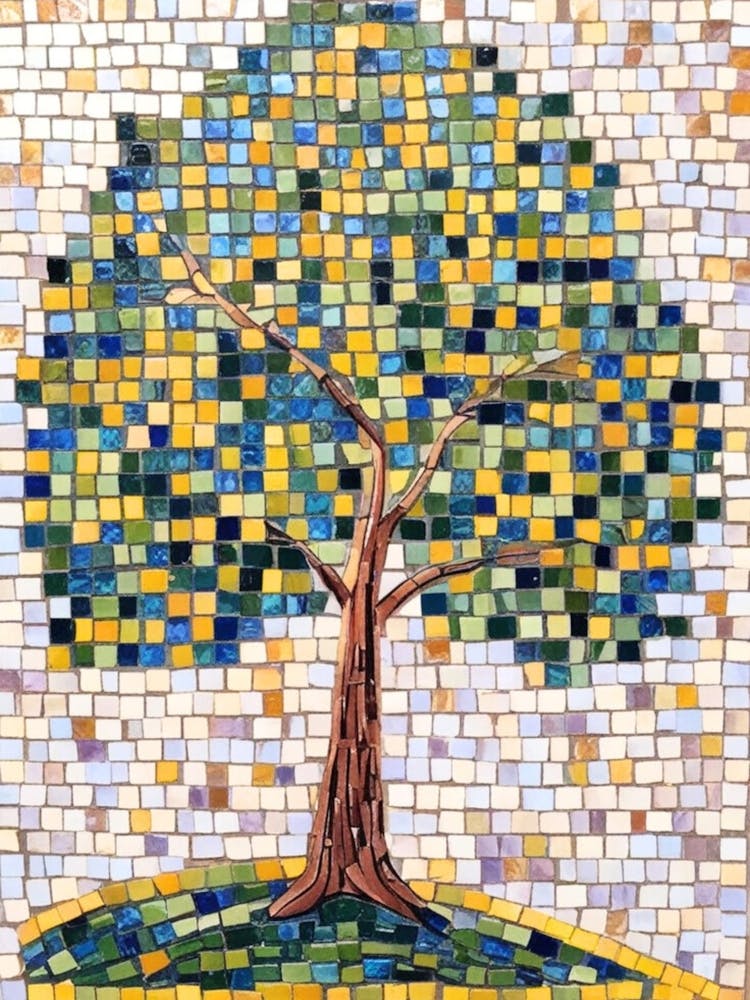 Mosaic Tree 5 Art Print by Len Len – Fy!