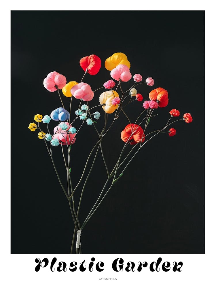 Bright Inflatable Flowers Poster Gypsophila 1 Art Print by Botanic ...