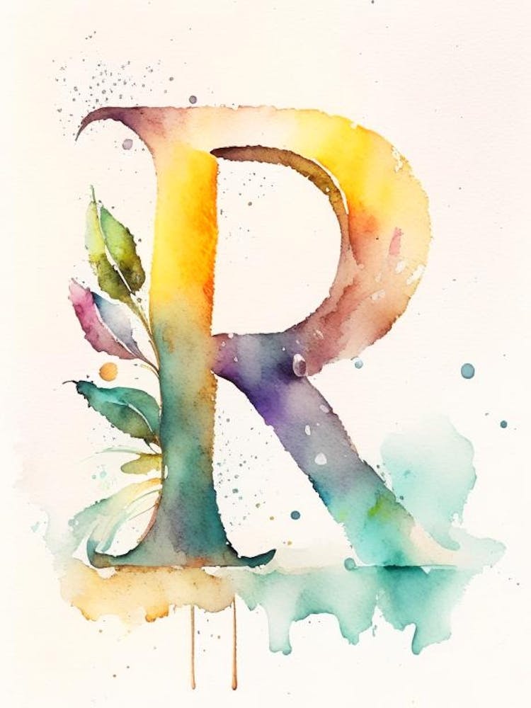 R, Letter, Alphabet Storybook Watercolour IIII Art Print by Artful ABCs ...
