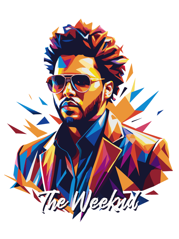 The Weeknd 02 Portrait Music Icon WPAP Pop Art Style Art Print by ...