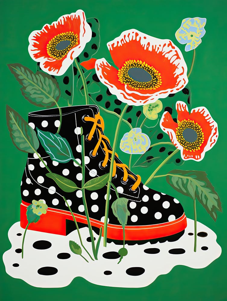 Boots And Poppies Art Print by Art-Syndicate – Fy!