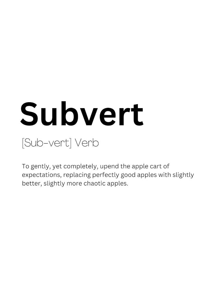 Subvert Definition Meaning Art Print by Kaigozen – Fy!