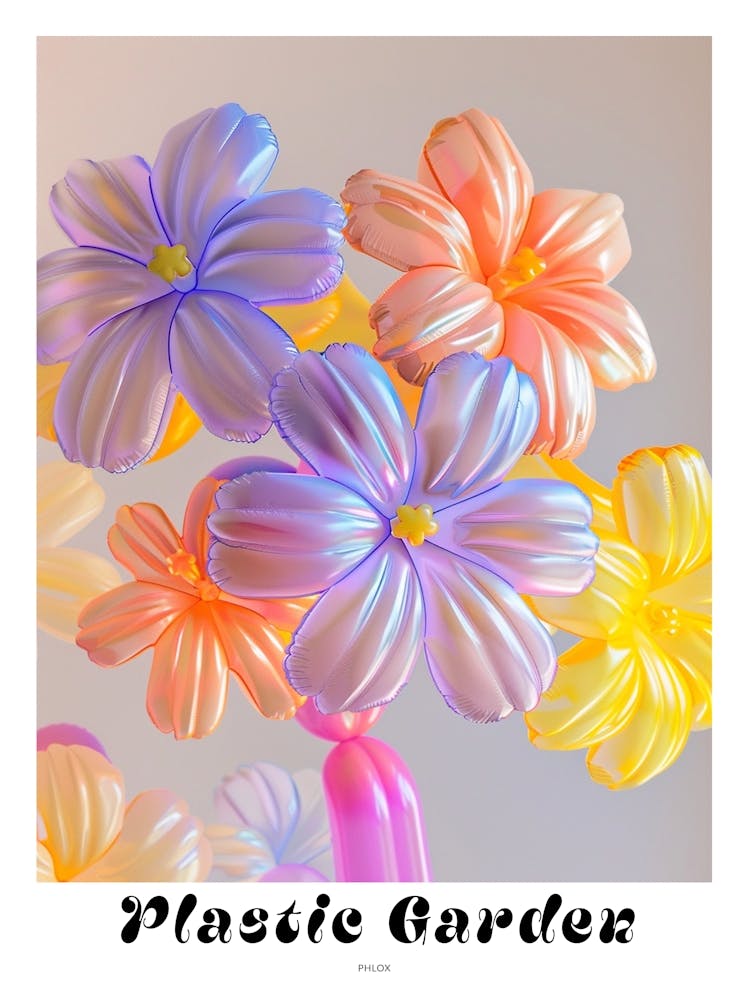 Dreamy Inflatable Flowers Poster Phlox 1 Art Print by Botanic Studio – Fy!