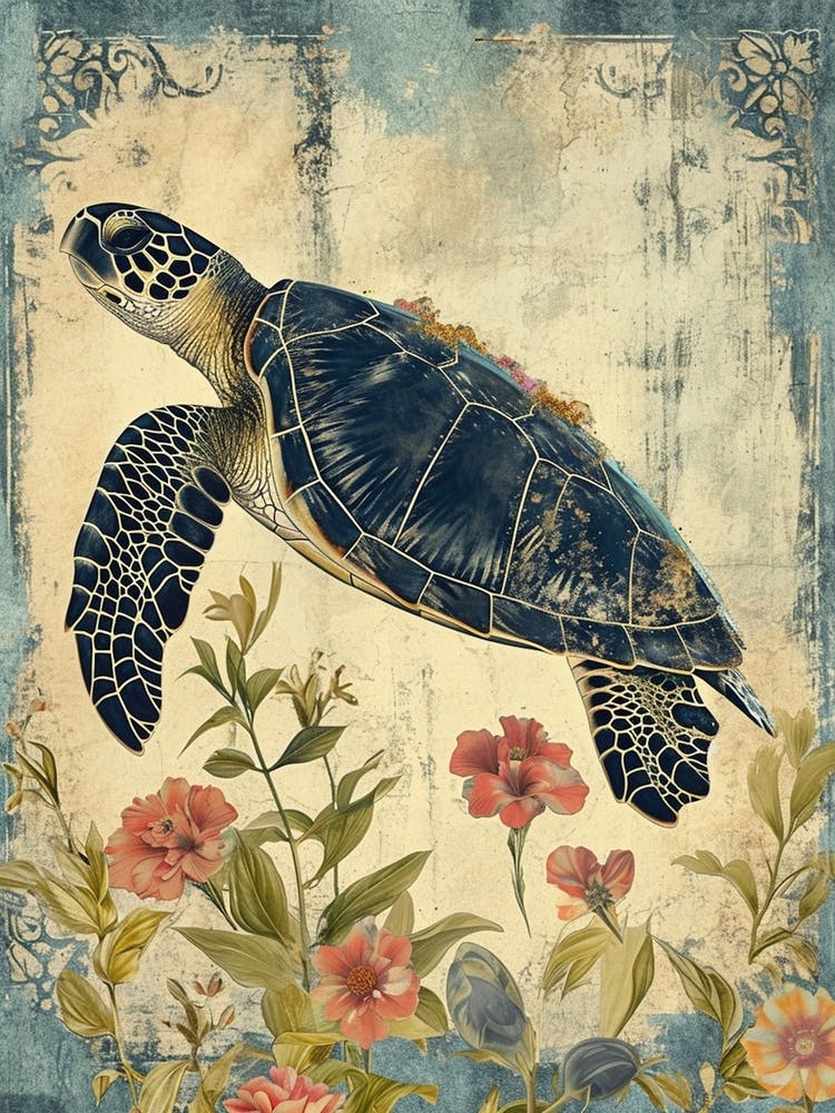 Phoebefy Vintage Wallpaper Of A Sea Turtle Victorian Patterns 79f617f7 ...