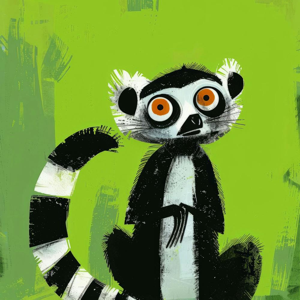 Lemur 8 Art Print by Moving Clouds Art – Fy!