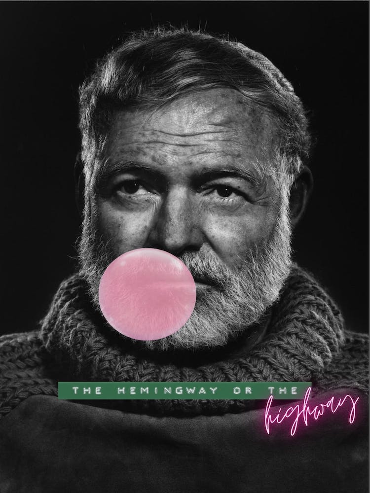 Ernest Hemingway Bubblegum Art Print by Henri In The Haus – Fy!