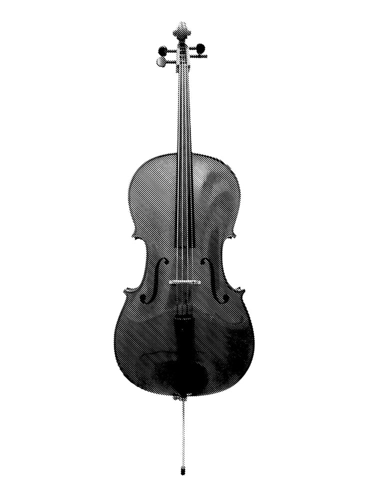 Cello Line Art Art Print by Andika Bahtiar – Fy!