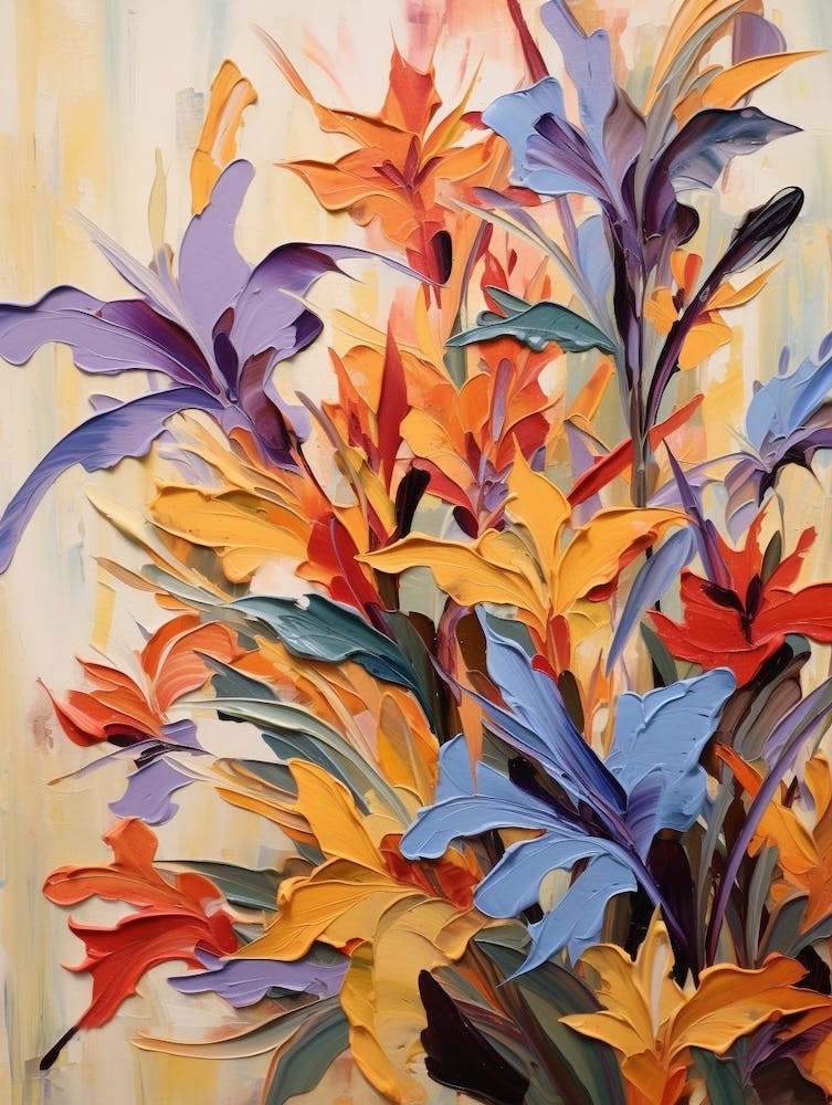 Fall Flower Painting Lobelia 4 Art Print by Autumn Aura Prints – Fy!