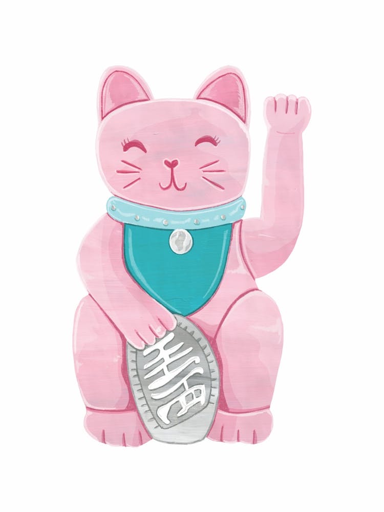 Lukcy Cat Art Print by Evie Warren Illustration – Fy!