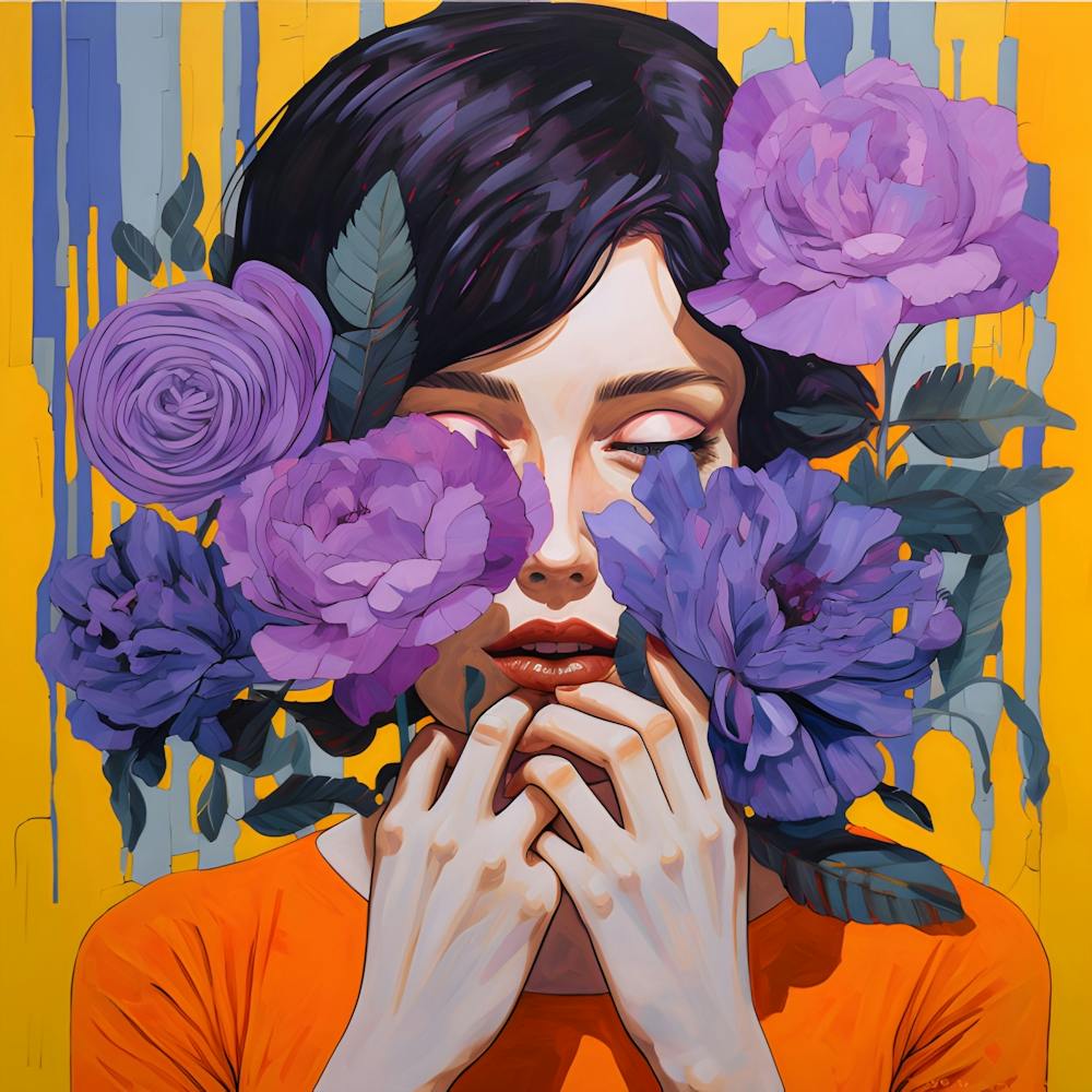 Between Purple Flowers Art Print by Nora Gad – Fy!