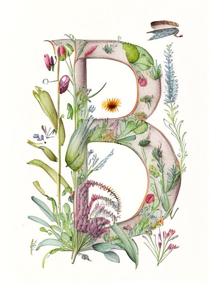 B, Letter, Alphabet Quentin Blake Illustration 8 Art Print by Artful ...