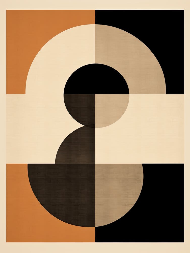 Lunar Lullaby; Mid Century Beige Cosmos Art Print by Art-Syndicate – Fy!