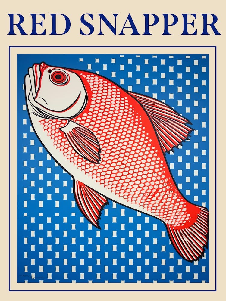 Red Snapper Seafood Poster – Fy!