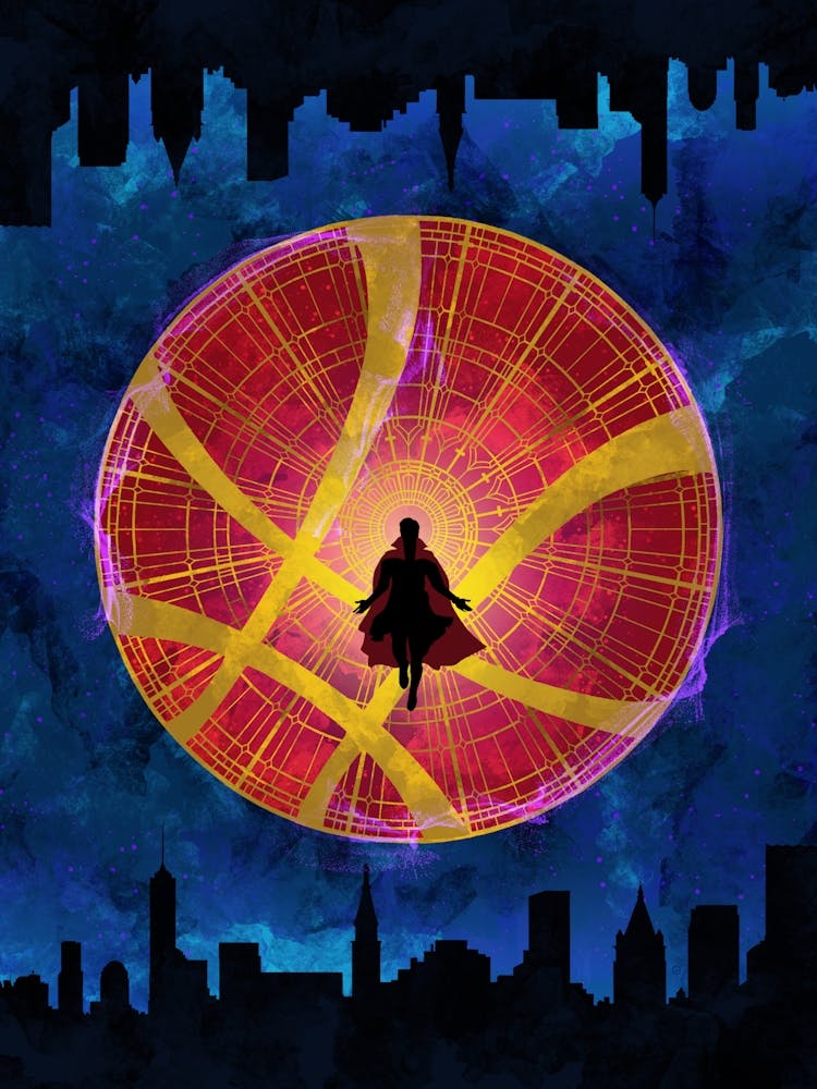 Doctor Strange Silhouette Art Print by Nikita Abakumov – Fy!