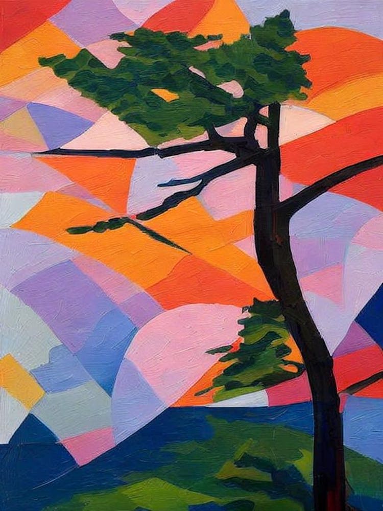 Eastern White Pine Tree Cubist Art Print by Arboreal Impressions – Fy!
