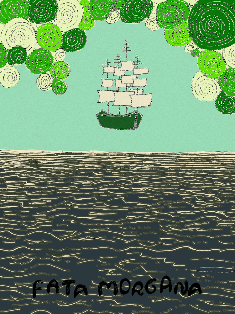 Fata Morgana Science Fiction Scary Spooky Ocean Real Horror Art Print ...