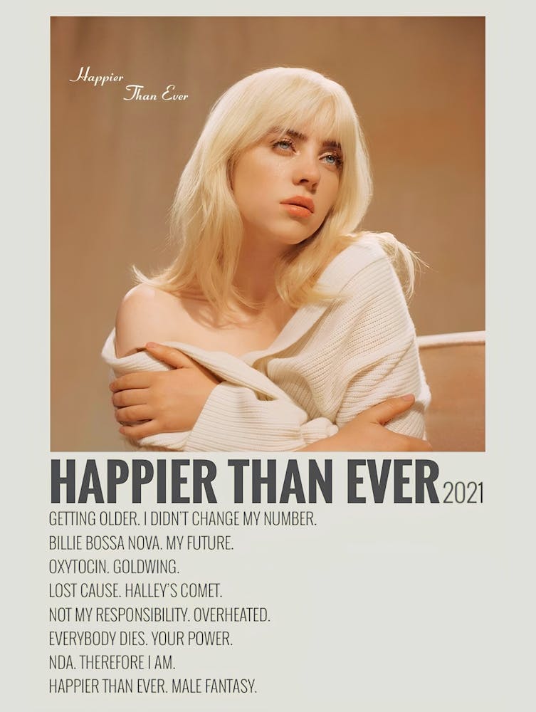 Billie Eilish Happier Than Ever Art Print by Keily Art Store – Fy!