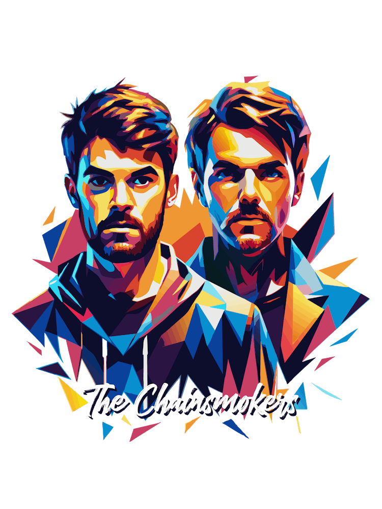 The Chainsmokers 03 Portrait Music Icon WPAP Pop Art Style Art Print by ...