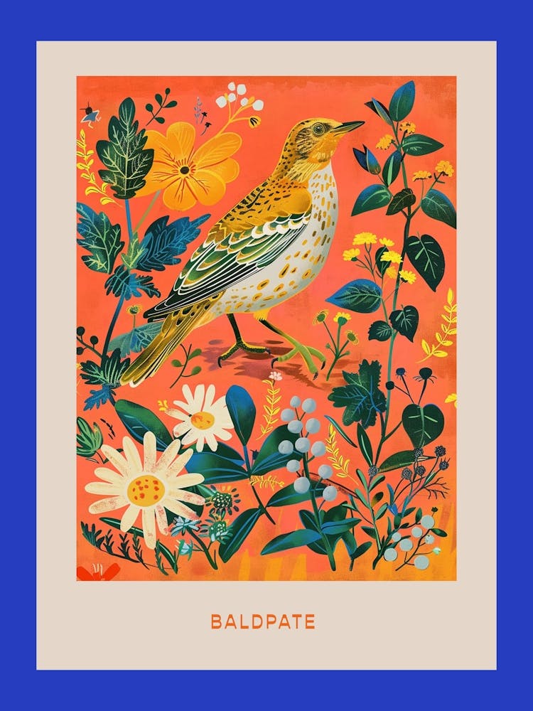 Spring Birds Poster Baldpate 3 Art Print by Feathered Muse – Fy!
