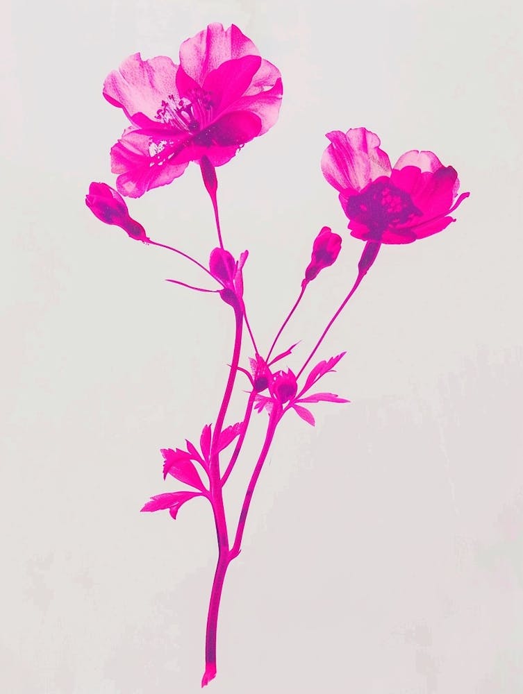Hot Pink Statice 1 Art Print by Botanic Studio – Fy!