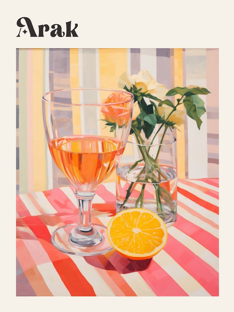 Arak Retro Cocktail Poster Art Print by MedArt – Fy!