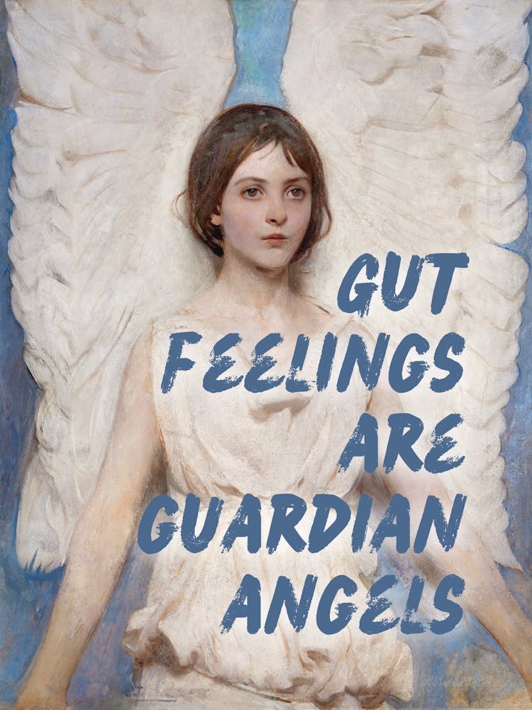 Gut feelings are guardian angels Vintage altered art wall decor Art ...