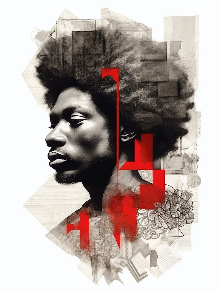 Afro Collage Portrait 22 Art Print by AfroFusion – Fy!