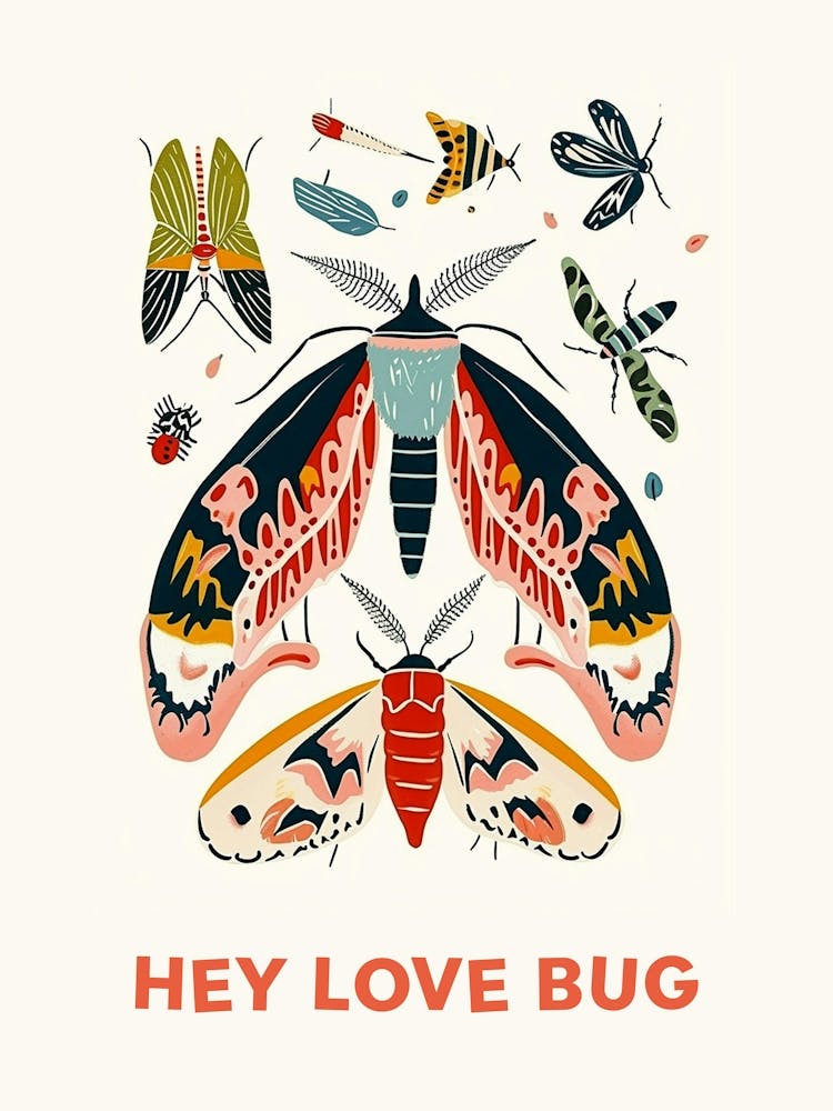 Hey Love Bug Poster 8 Art Print by Scribble Studio – Fy!