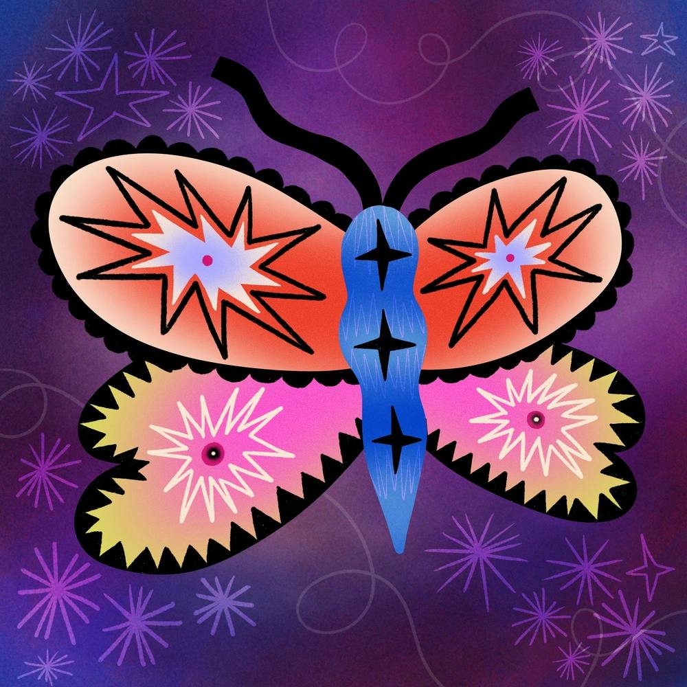 Starry night Butterfly Art Print by Ohcapella – Fy!