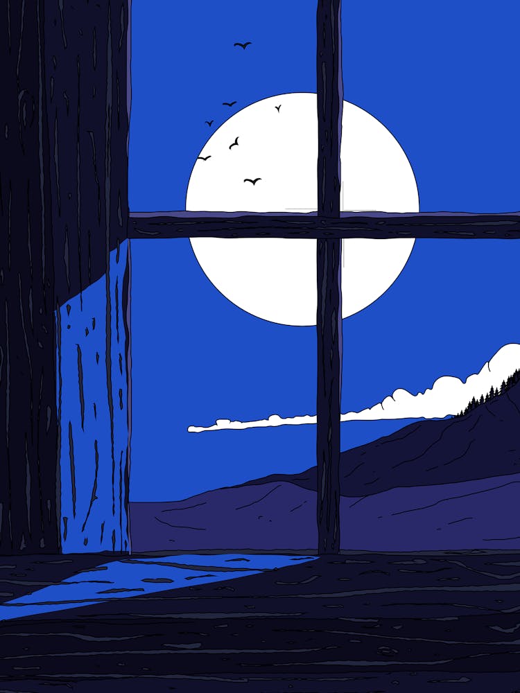 Moonlit Window Art Print by Nicks emporium – Fy!