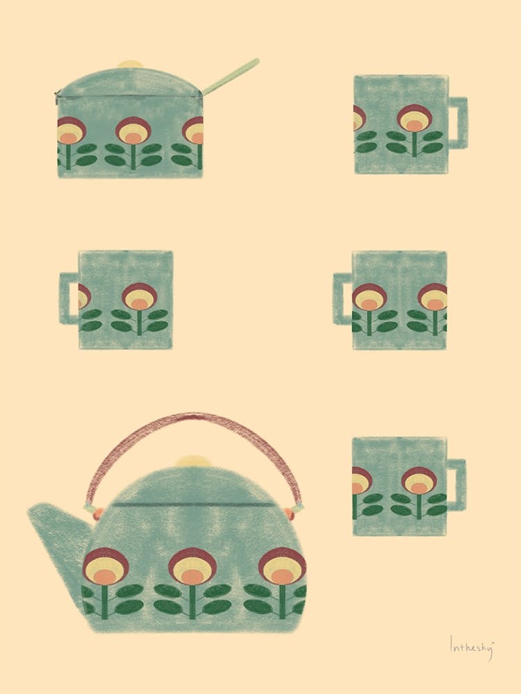 DDR Teapot Art Print by Lucia Inthesky – Fy!