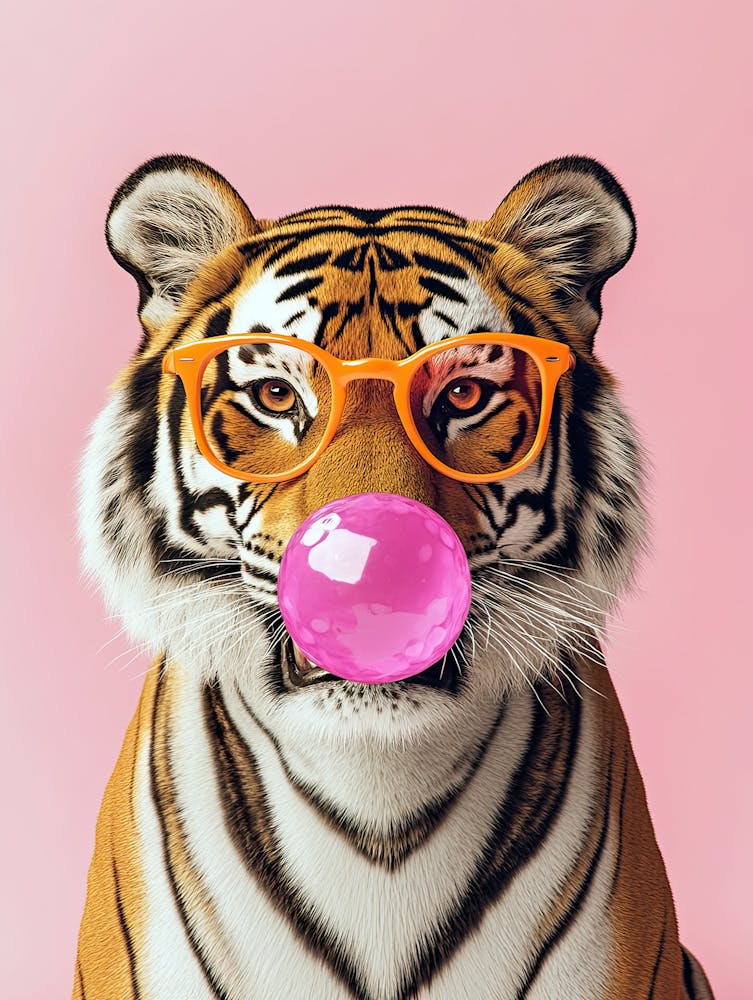 Tiger Chewing Gum 1 Art Print by Art-Syndicate – Fy!