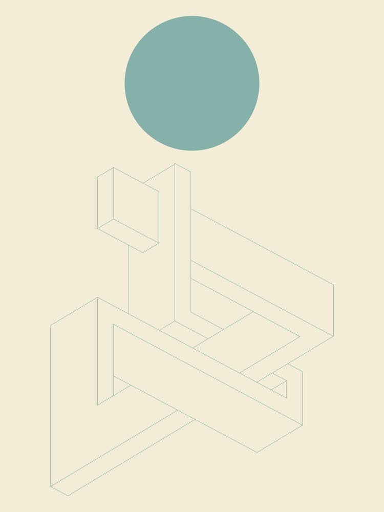 Impossible Wall In Moonlight Abstract Minimal Art Print by Counter ...