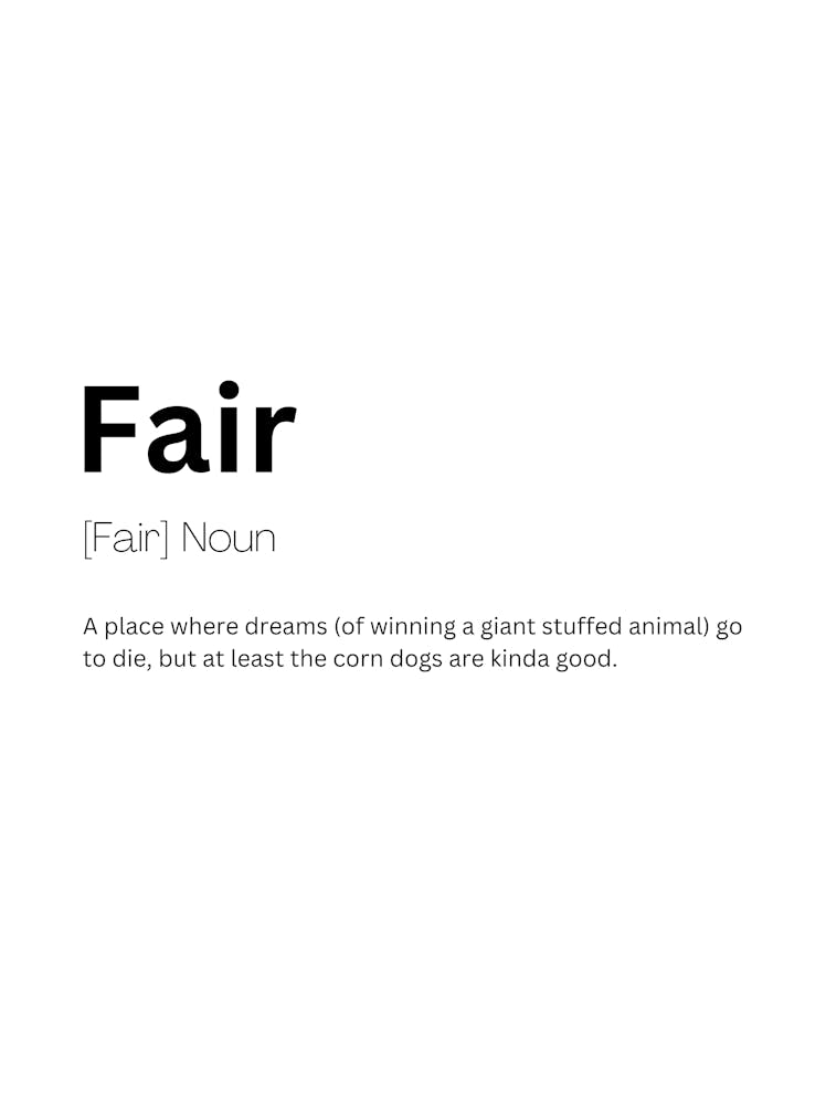 Fair Definition Meaning Art Print by Kaigozen – Fy!