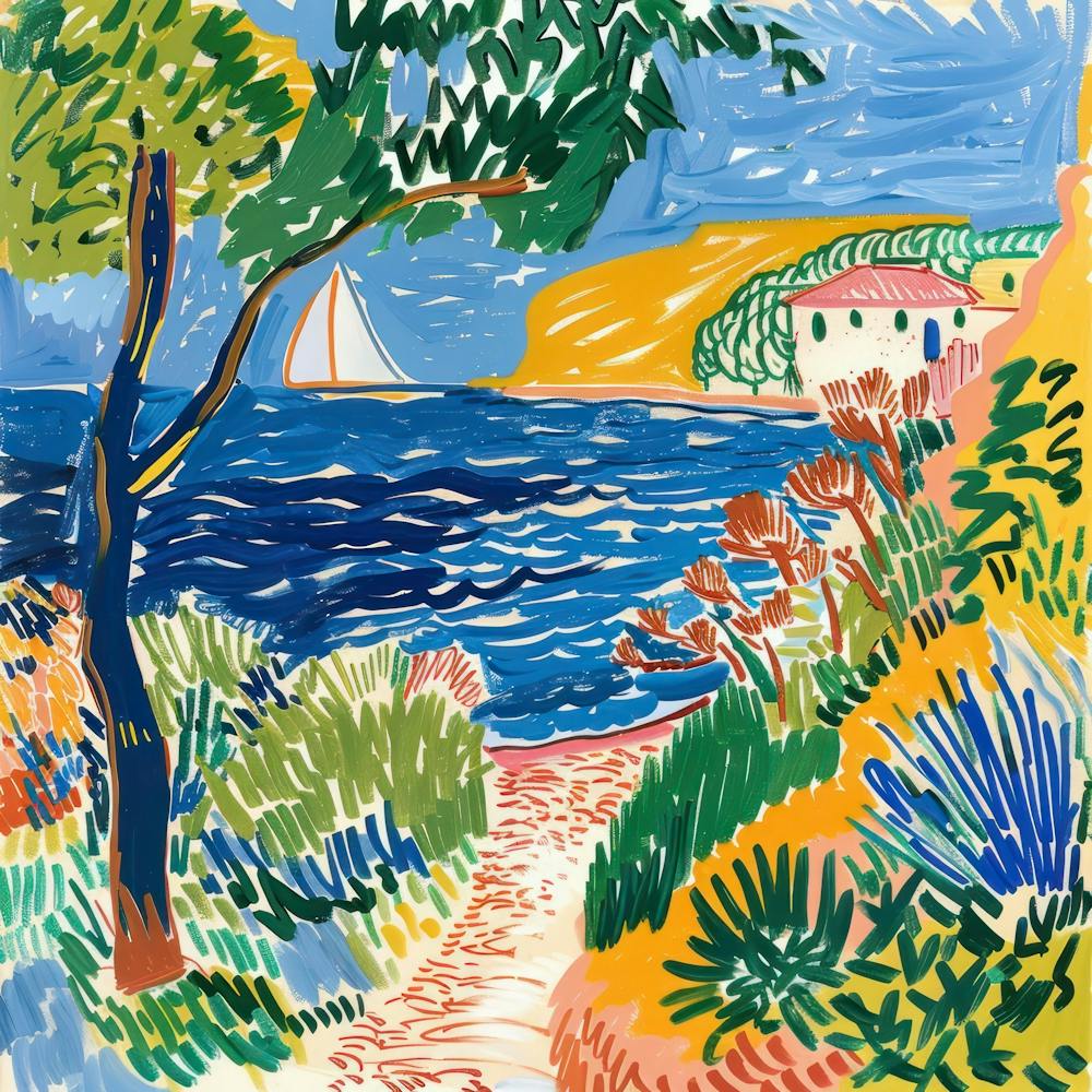 Seascape Dream Matisse Style 5 Art Print by ArtEra Creations – Fy!