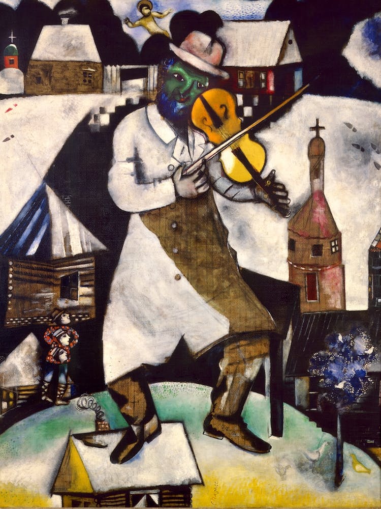 The Fiddler, Marc Chagall Art Print by Fy! Classic Art Prints and Posters