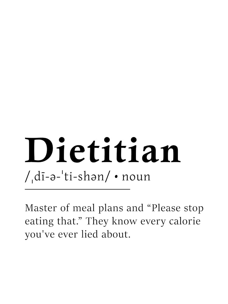 Dietitian Definition Poster - Dictionary 1 Art Print by Fy!