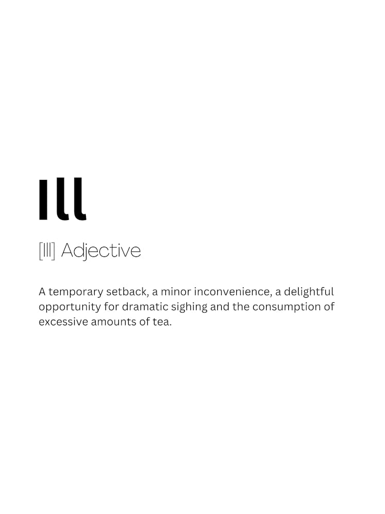 Ill Definition Meaning Art Print by Kaigozen – Fy!