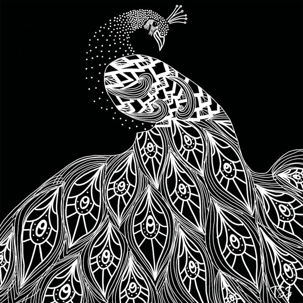 Peacock Art Print by Rising Moon Studio – Fy!