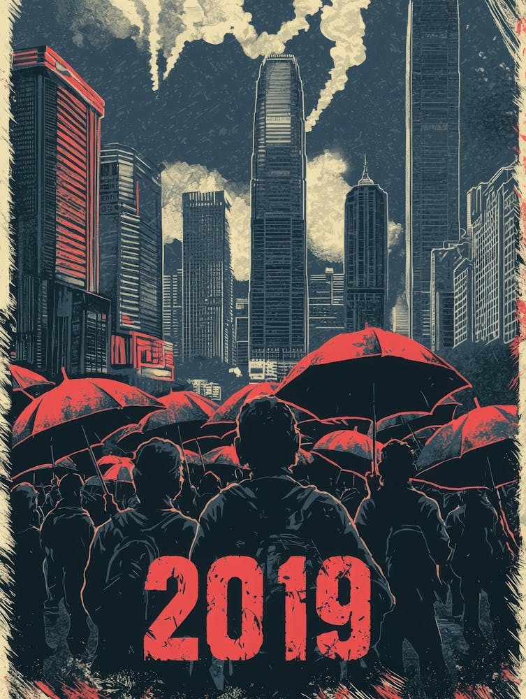Aihrgdesign A Bold Activist Poster Symbolizing The Hong Kong 7 Art ...