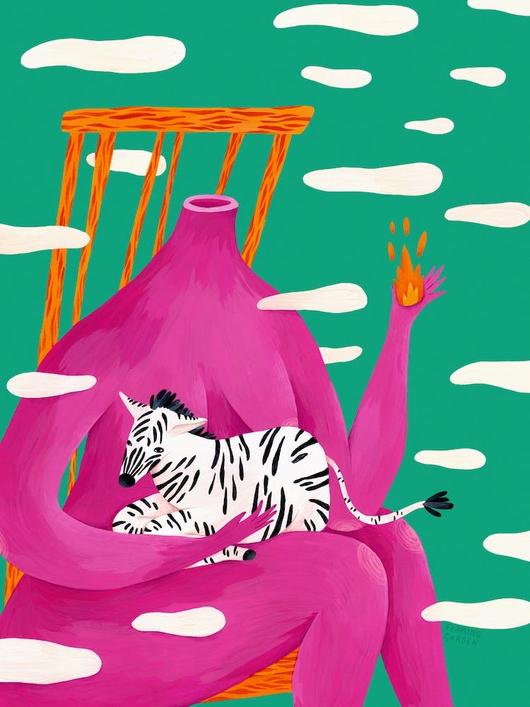 Zebra Mood Art Print by Flaming Garden – Fy!